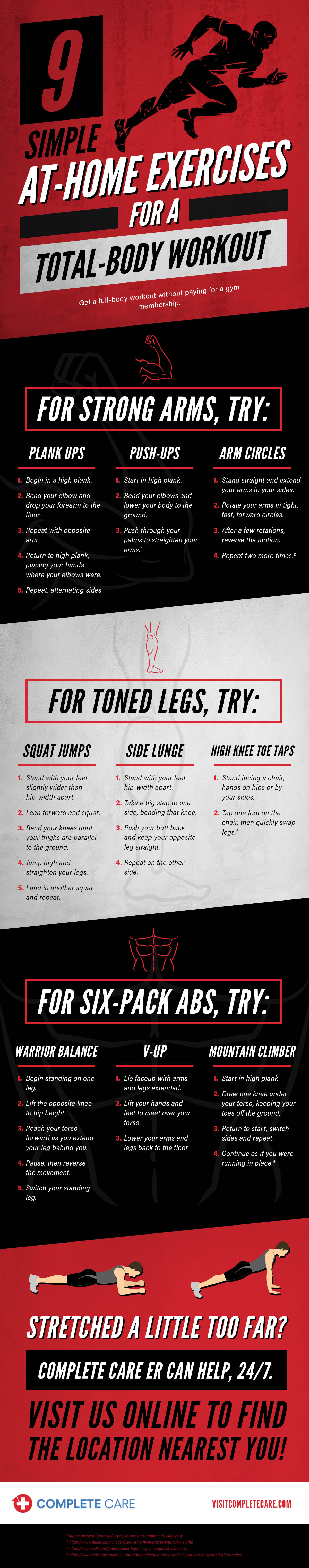 9 Simple At-Home Exercises For a Total-Body Workout | Complete Care